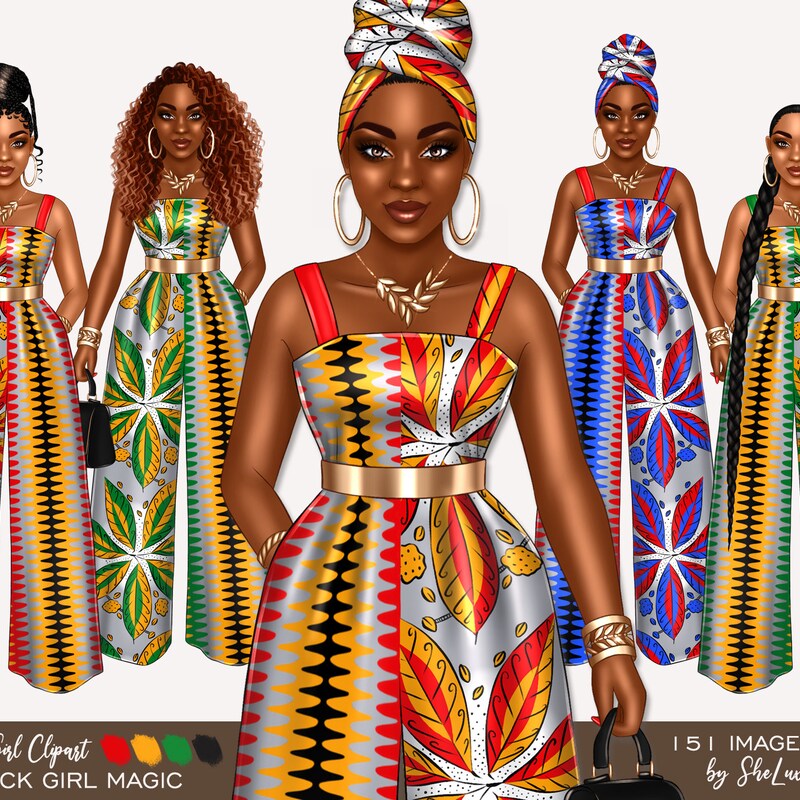 African American Woman Clipart - Etsy