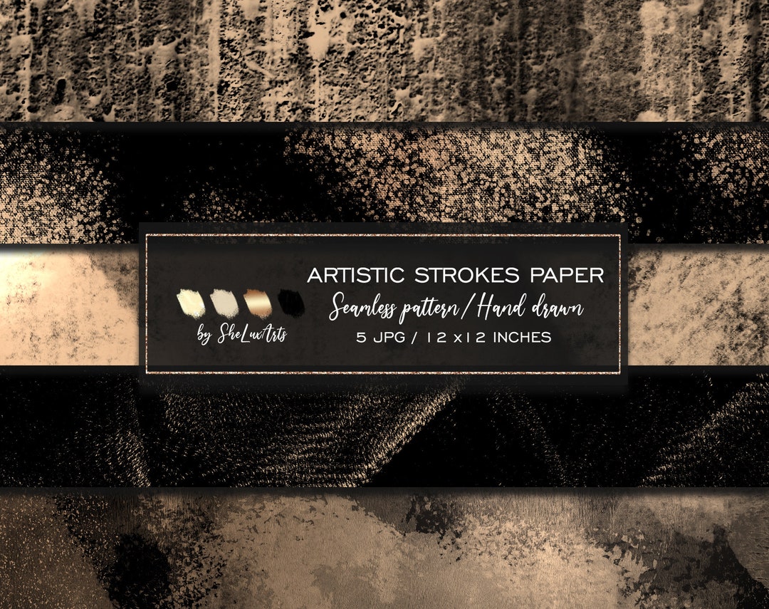 Grunge Digital Paper, Metallic Paper, Gold Foil Digital Paper, Seamless ...