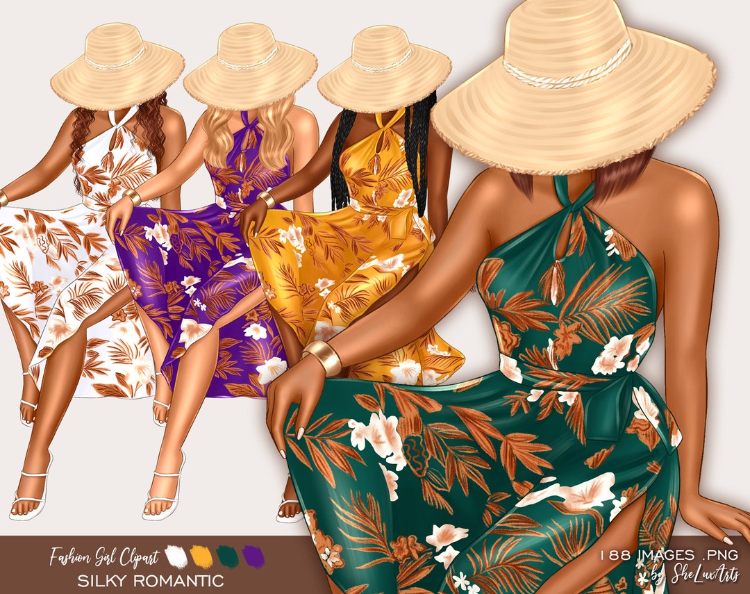 Fashion Clipart Girl, Black Girl Clipart, Fashion Clipart, Black Woman ...