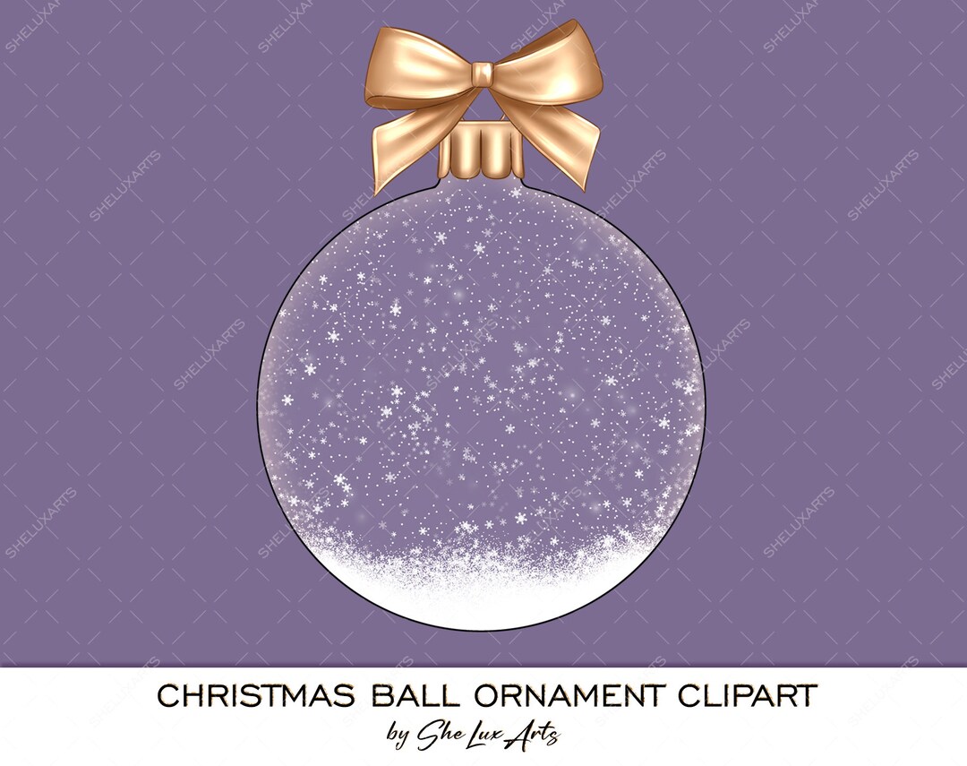 Christmas Ornaments Ball Clipart, Digital Empty Christmas Ball With ...