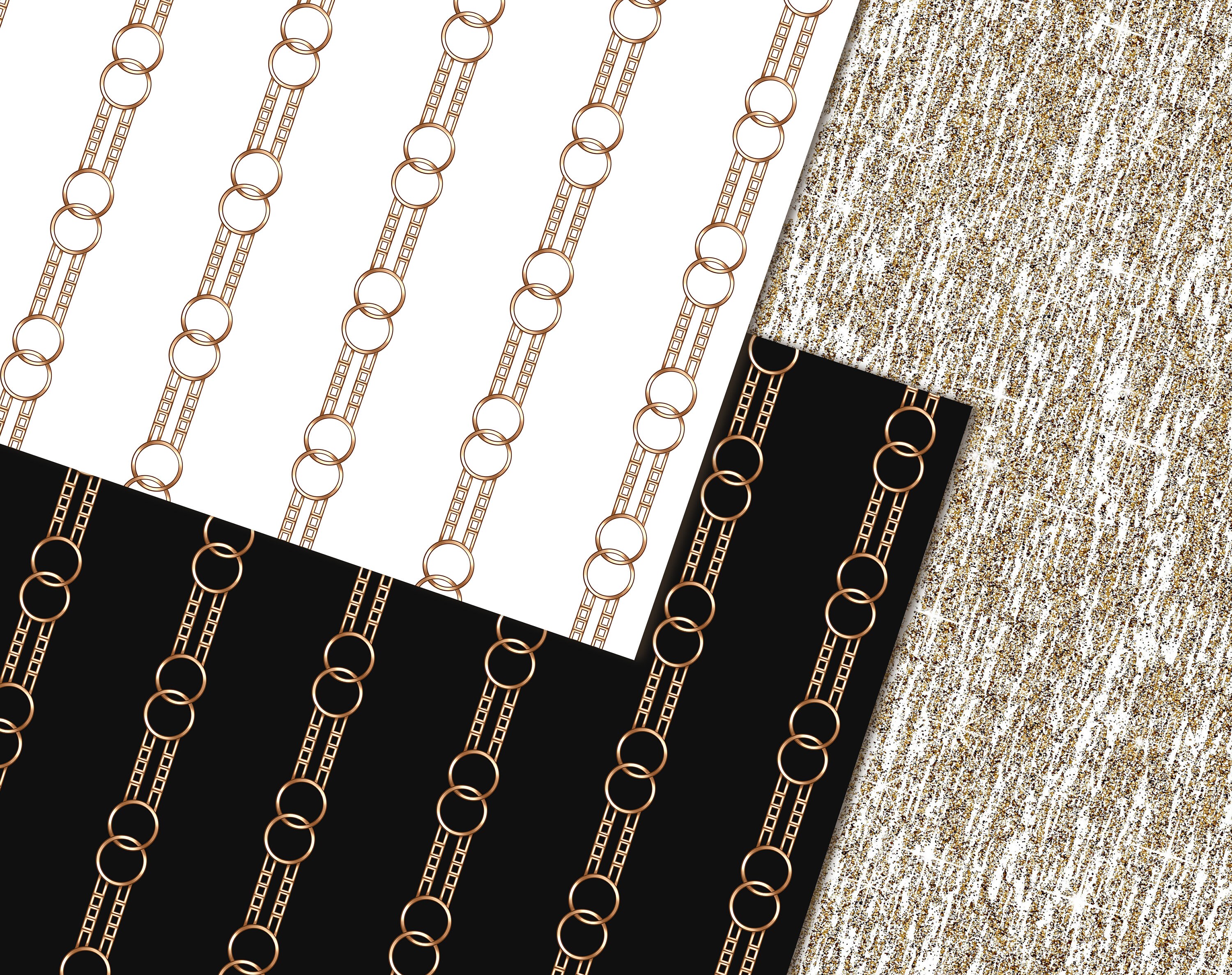 Glam Gold Digital Paper Seamless Pattern Fashion Digital - Etsy