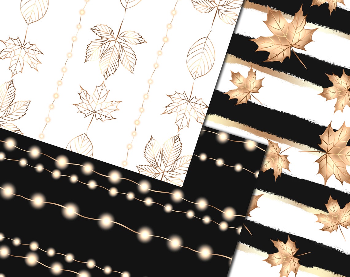 Fall Digital Paper Seamless Pattern Autumn Digital Paper - Etsy