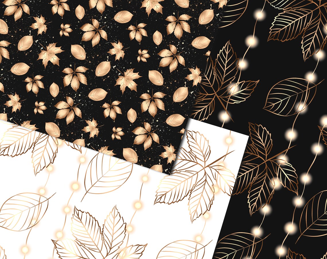 Fall Digital Paper Seamless Pattern Autumn Digital Paper - Etsy