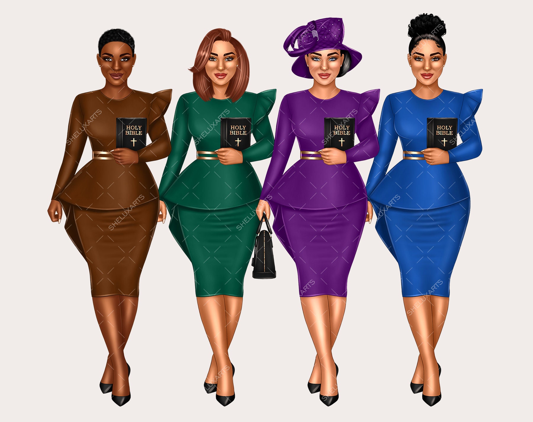 Church Clipart Black Woman Clipart Church Lady Clipart - Etsy Canada