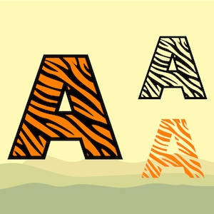 Tiger Font Animal Font Safari Font Tiger Print Font Tiger Stripes ...