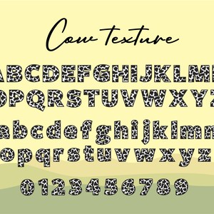 Animal Fonts Bundle SVG PNG Files Leopard Font Cow Font Tiger Font ...