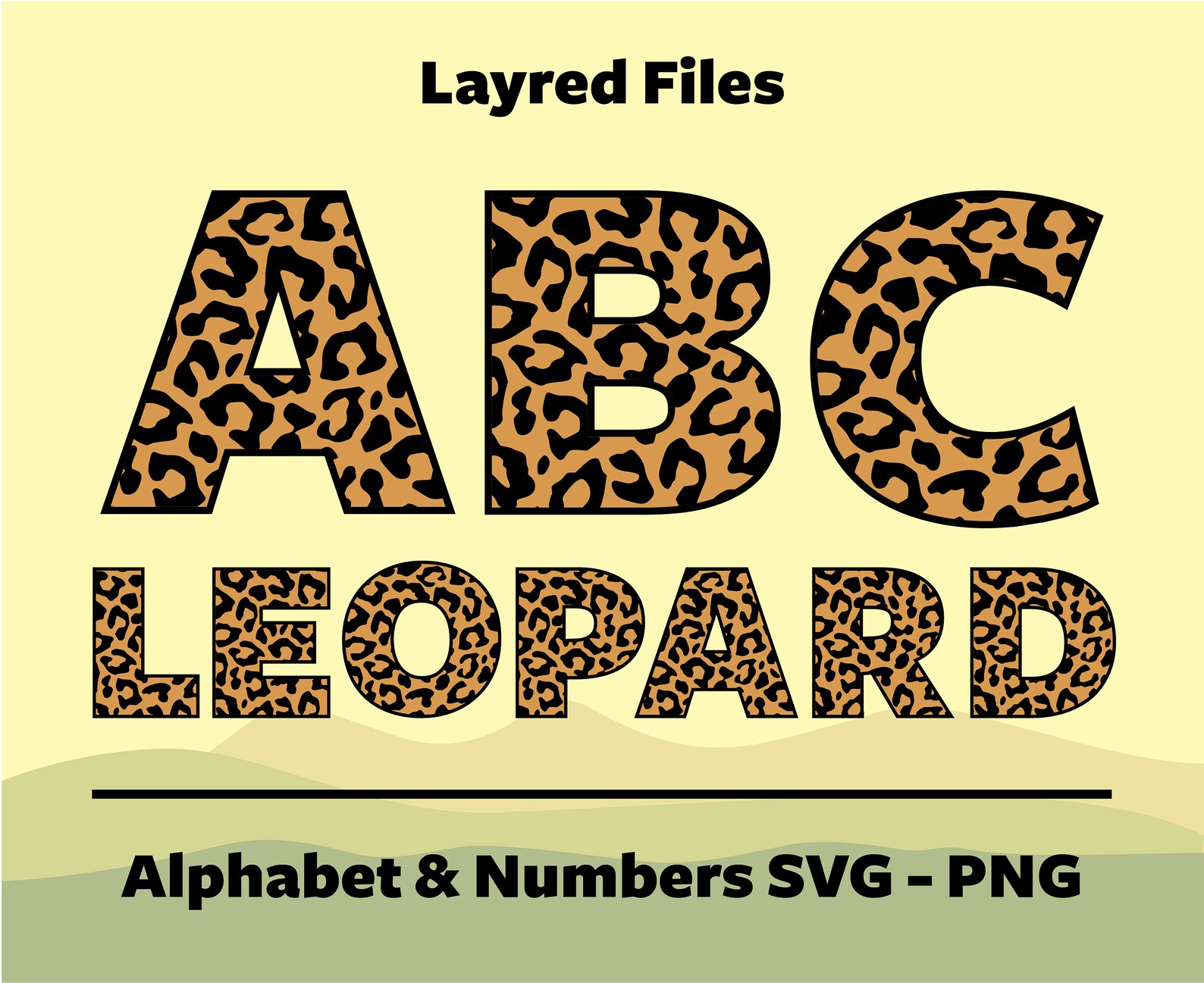 Leopard Font SVG PNG Files Animal Font Safari Font Leopard - Etsy