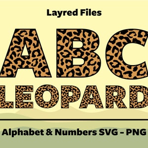 Leopard Font SVG PNG Files Animal Font Safari Font Leopard Print Font ...
