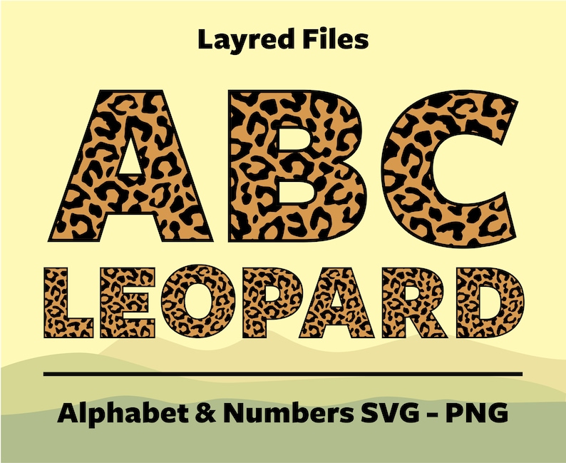 Leopard Font SVG PNG Files Animal Font Safari Font Leopard - Etsy