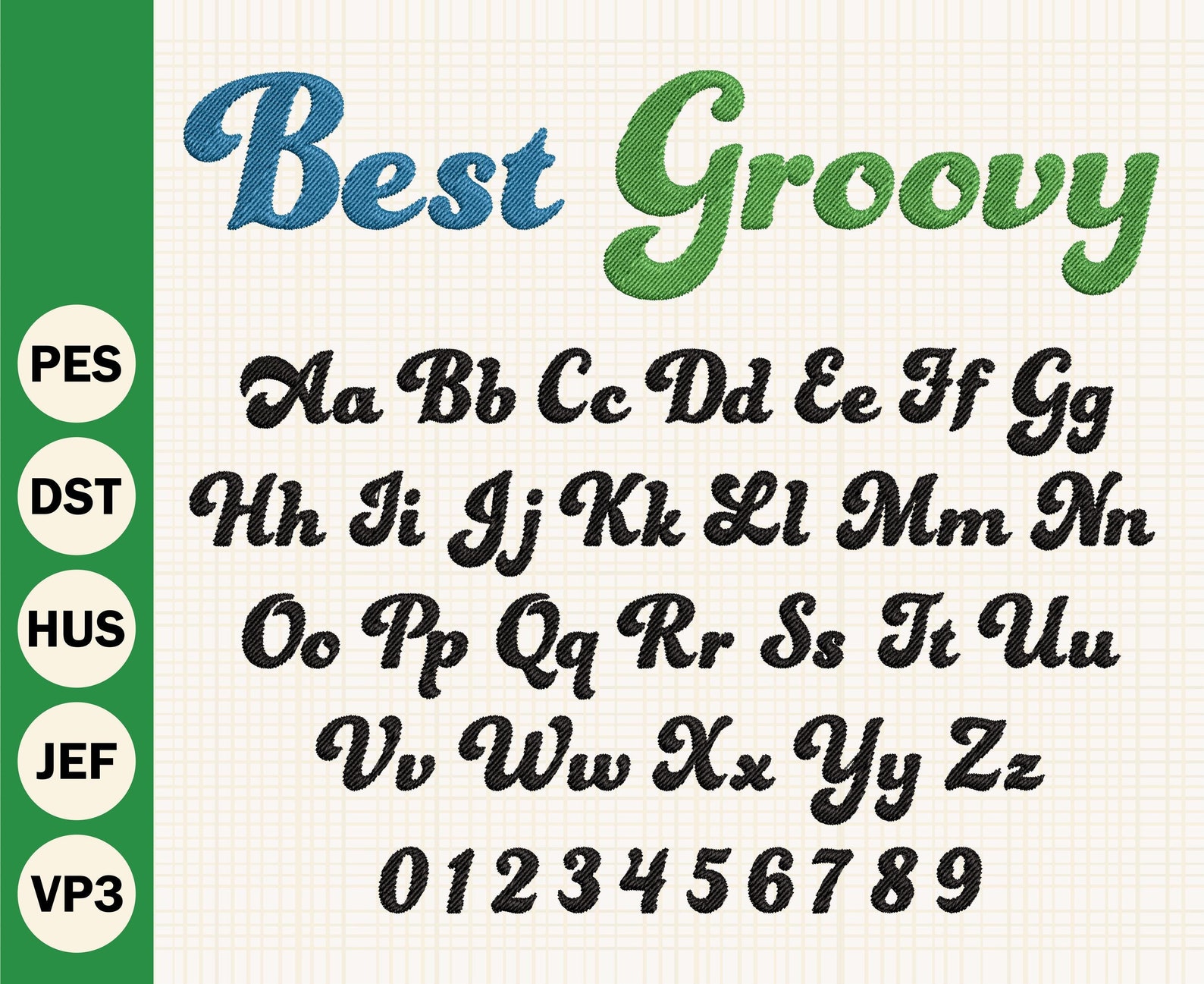 Groovy Embroidery Letters Groovy Embroidery Font Groovy Machine ...