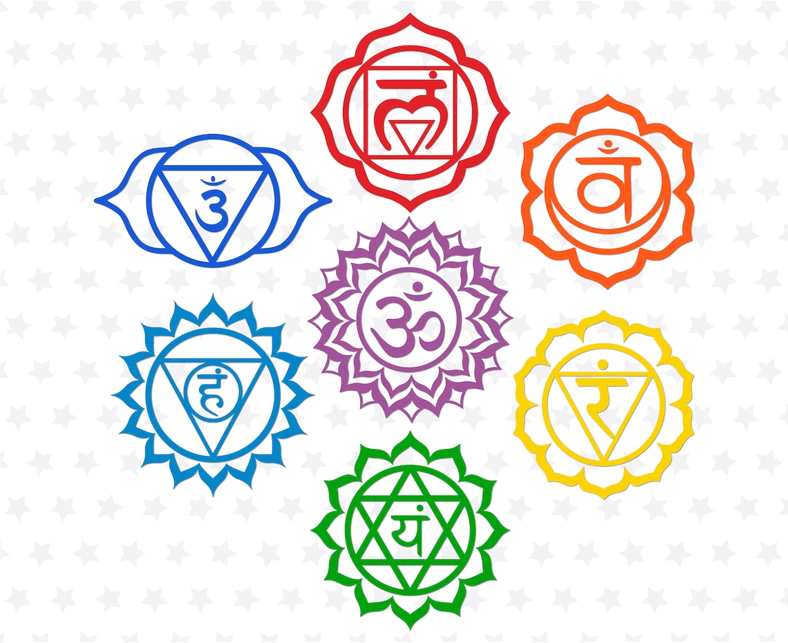 7 Chakras SVG Files Yoga SVG Buddha Svg Chakra Symbol SVG Chakras Svg ...