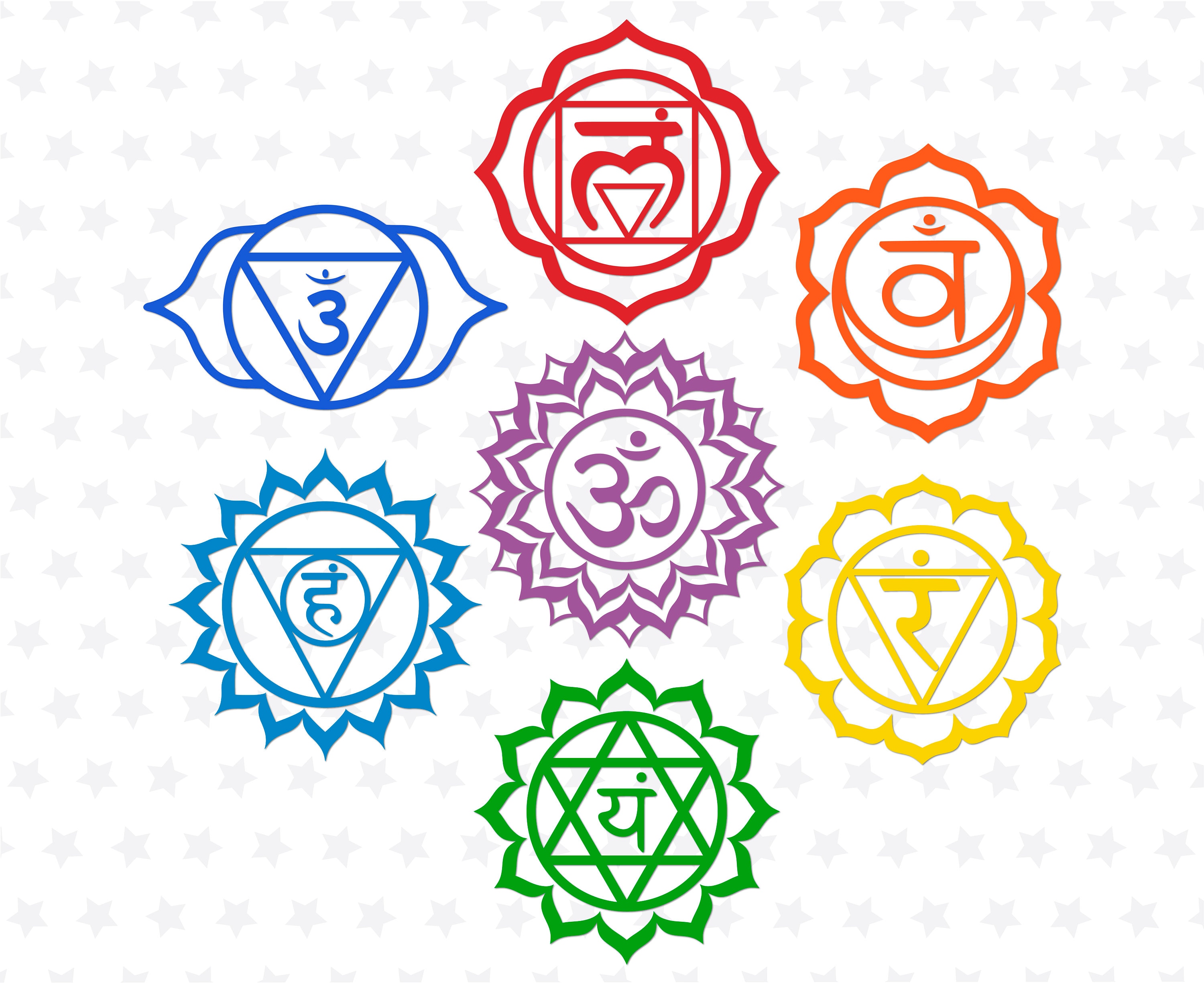 7 Chakras SVG Files Yoga SVG Buddha Svg Chakra Symbol SVG - Etsy Australia