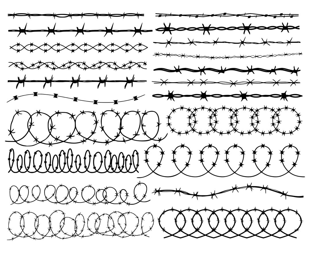Barbed Wire SVG PNG Barbed Wire Frame Svg Barbed Wire Heart Svg Barbed ...