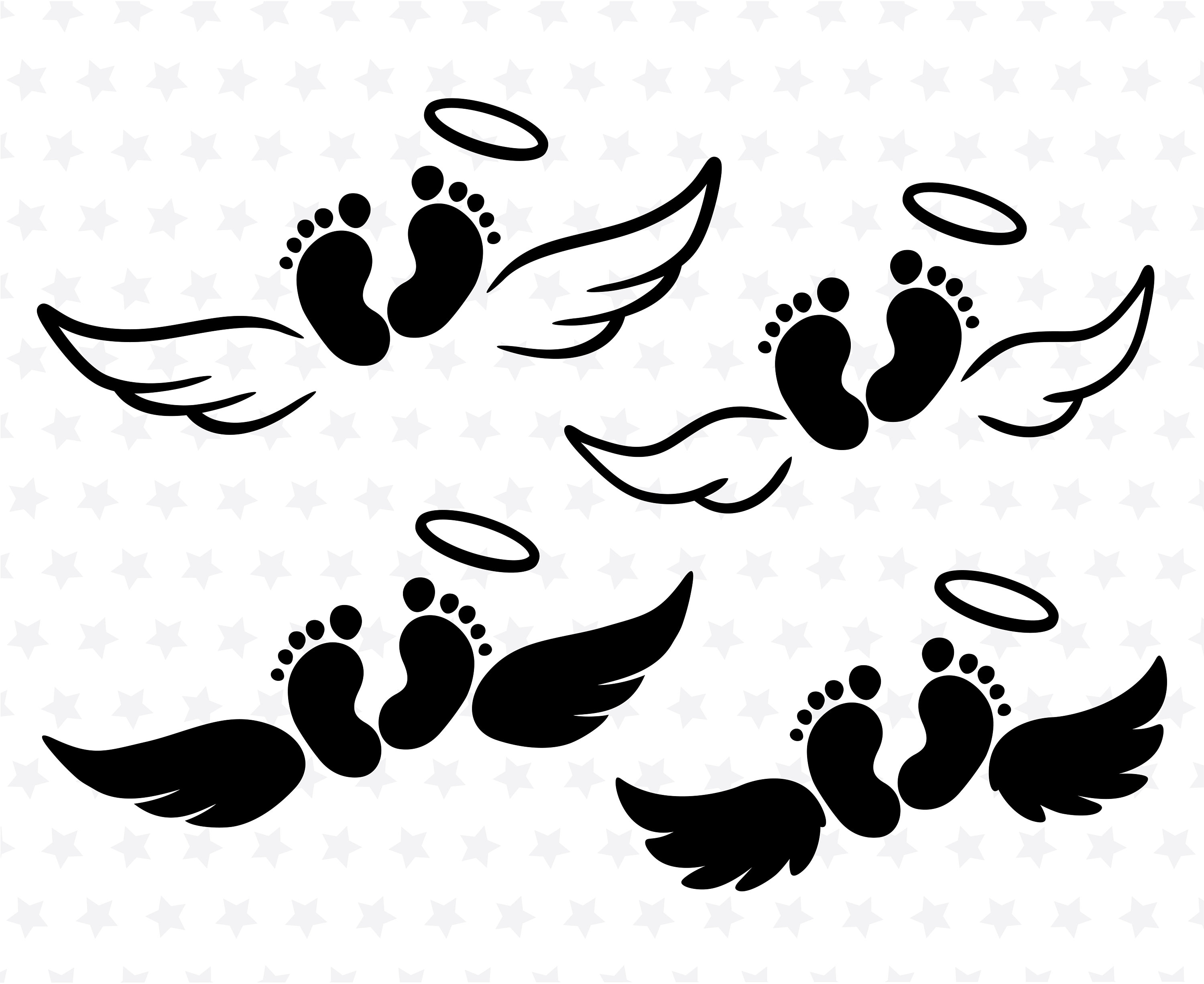 Baby Footprints With Wings