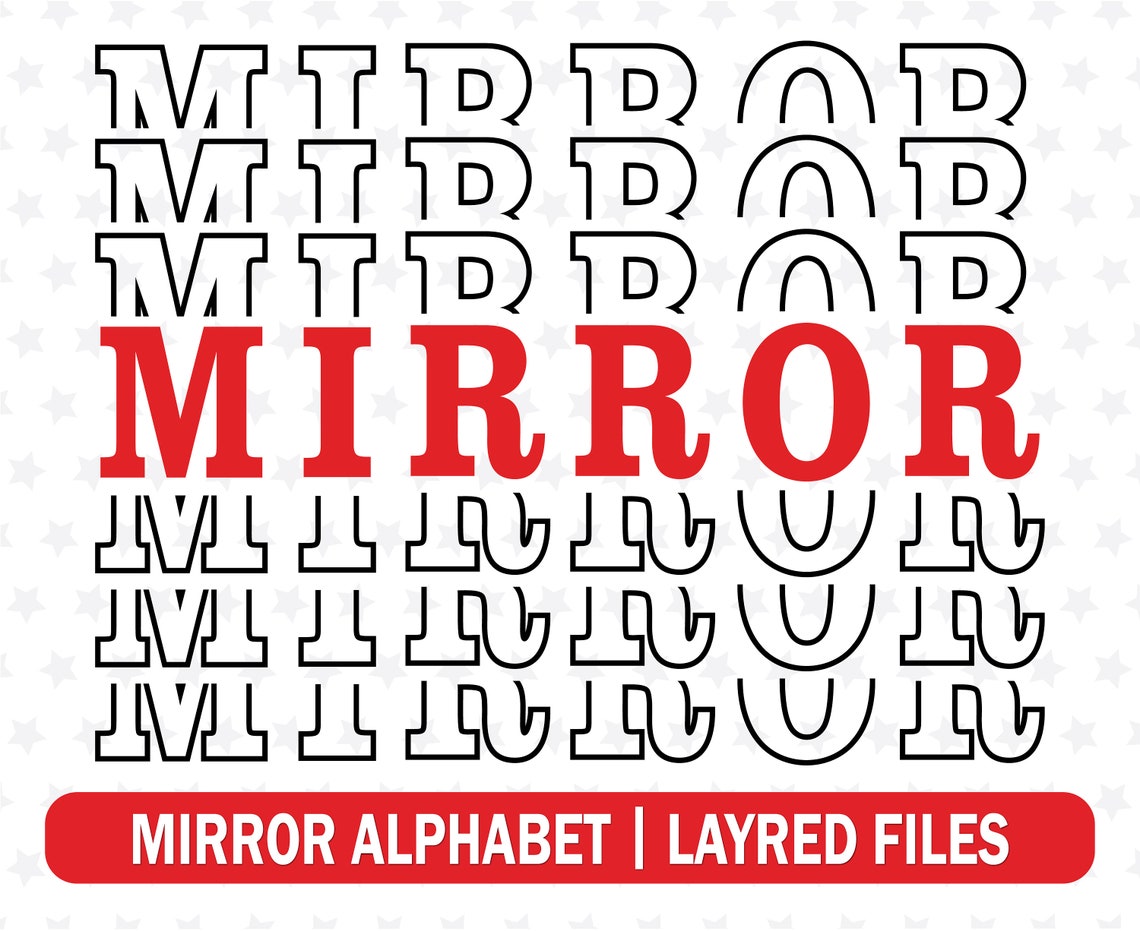 Mirror Font Mirror Letters Echo Font Sport Font Baseball Font | Etsy