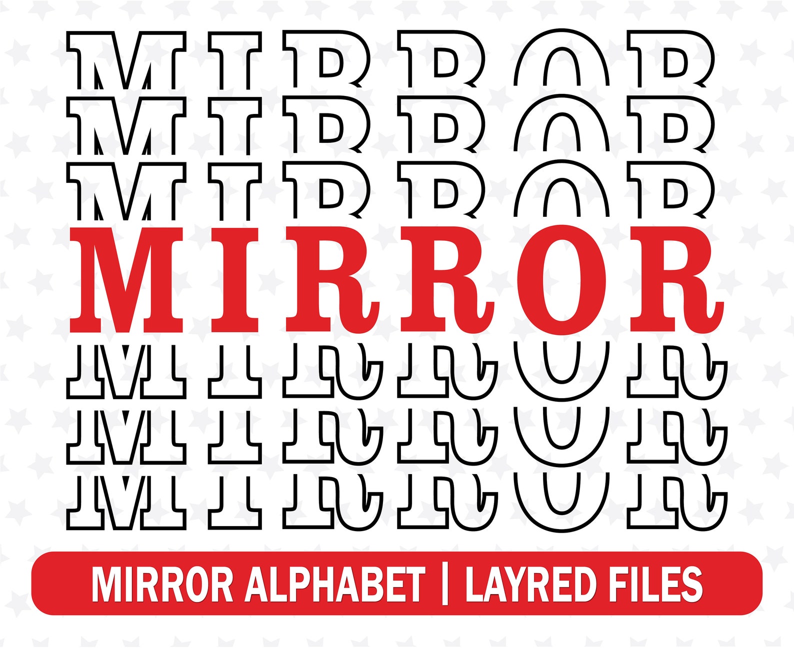 Mirror Font Mirror Letters Echo Font Sport Font Baseball Font | Etsy