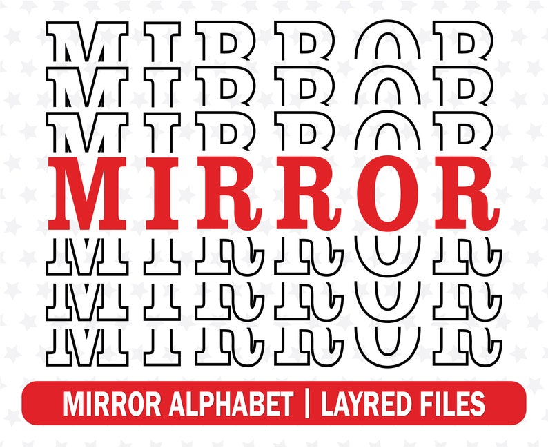 Mirror Font Mirror Letters Echo Font Sport Font Baseball Font | Etsy