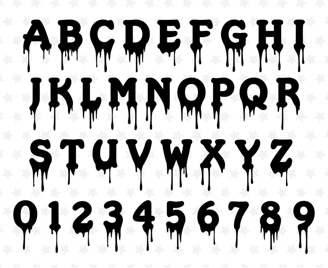 Drip Font Blood Dripping Font Slime Font Dripping Letters Font - Etsy