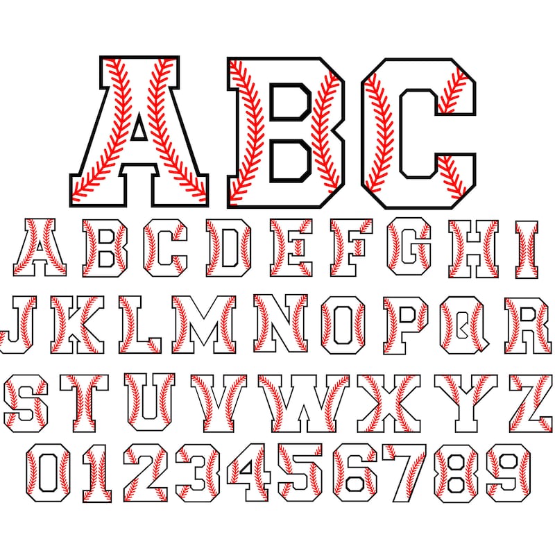 Baseball Letters - Etsy