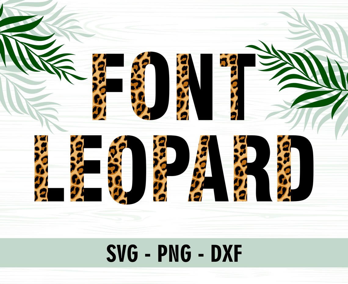 Leopard Font Animal Font Safari Font Leopard Print Font - Etsy