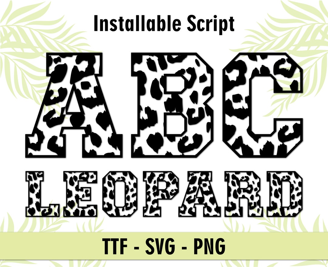 Leopard Font TTF SVG PNG Animal Font Safari Font Leopard Print Font ...