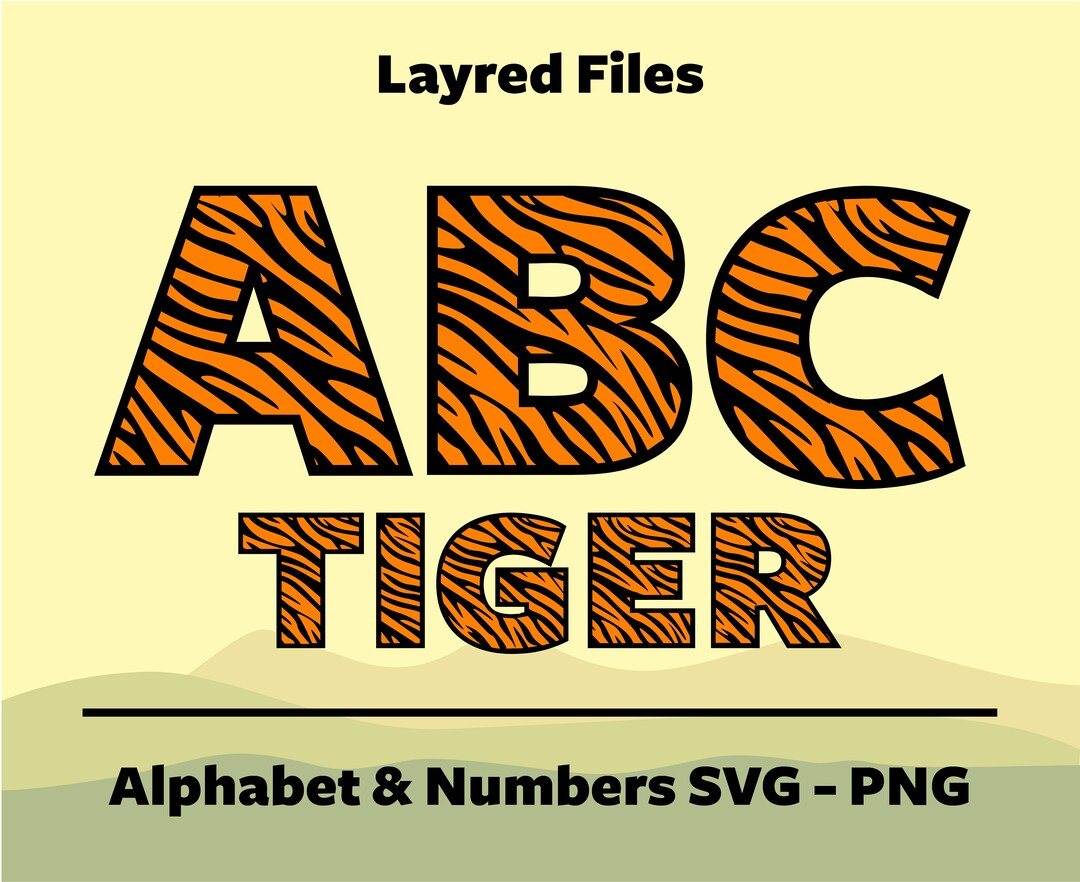 Tiger Font Animal Font Safari Font Tiger Print Font Tiger Stripes ...