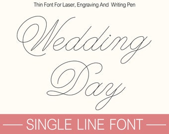 Single Line Font Engraving Font Single Stroke Font Stick Font Single ...