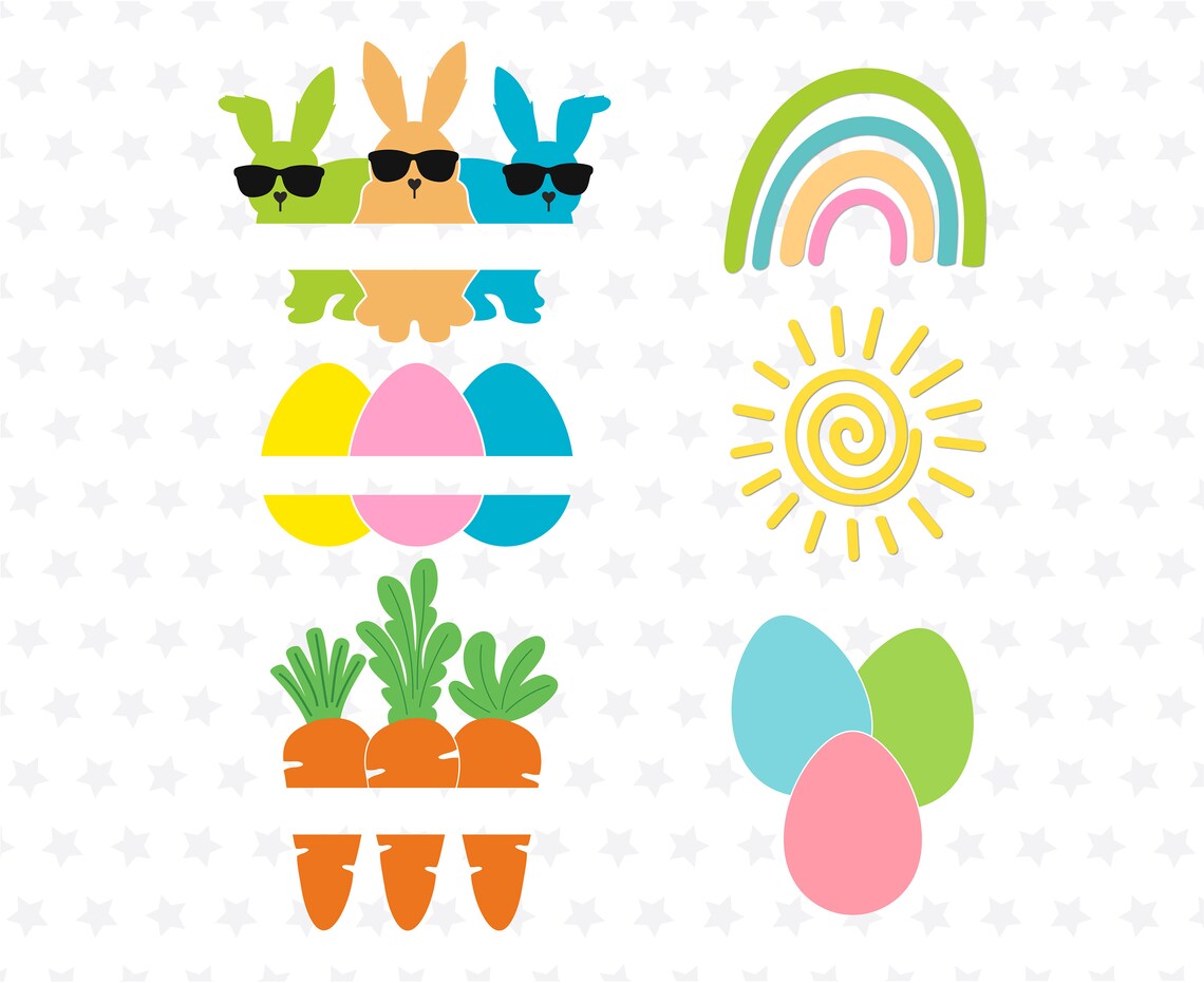 Easter Font Easter Monogram Easter Font TTF SVG PNG Happy - Etsy