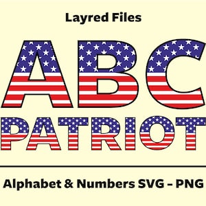 USA Font American Flag Font USA Flag Font American Font Patriotic Font ...