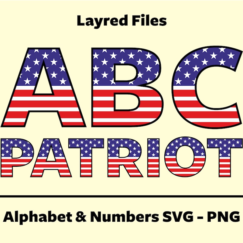 Patriotic Letters - Etsy