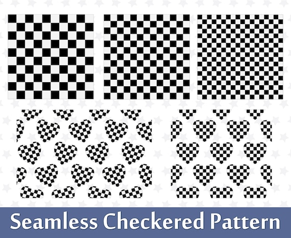 Seamless Checkered Pattern SVG PNG for Cricut Silhouette | Etsy