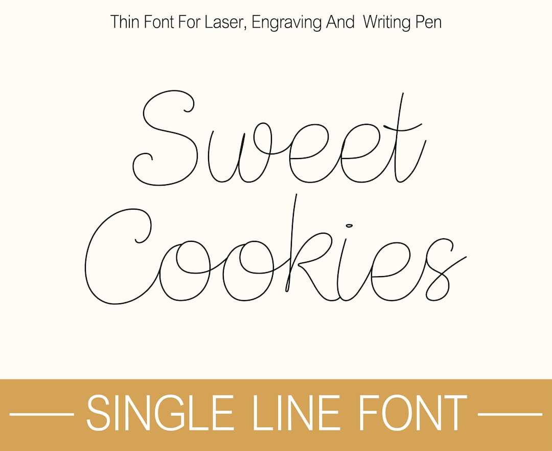 Single Line Font Engraving Font Single Stroke Font Stick Font Single ...