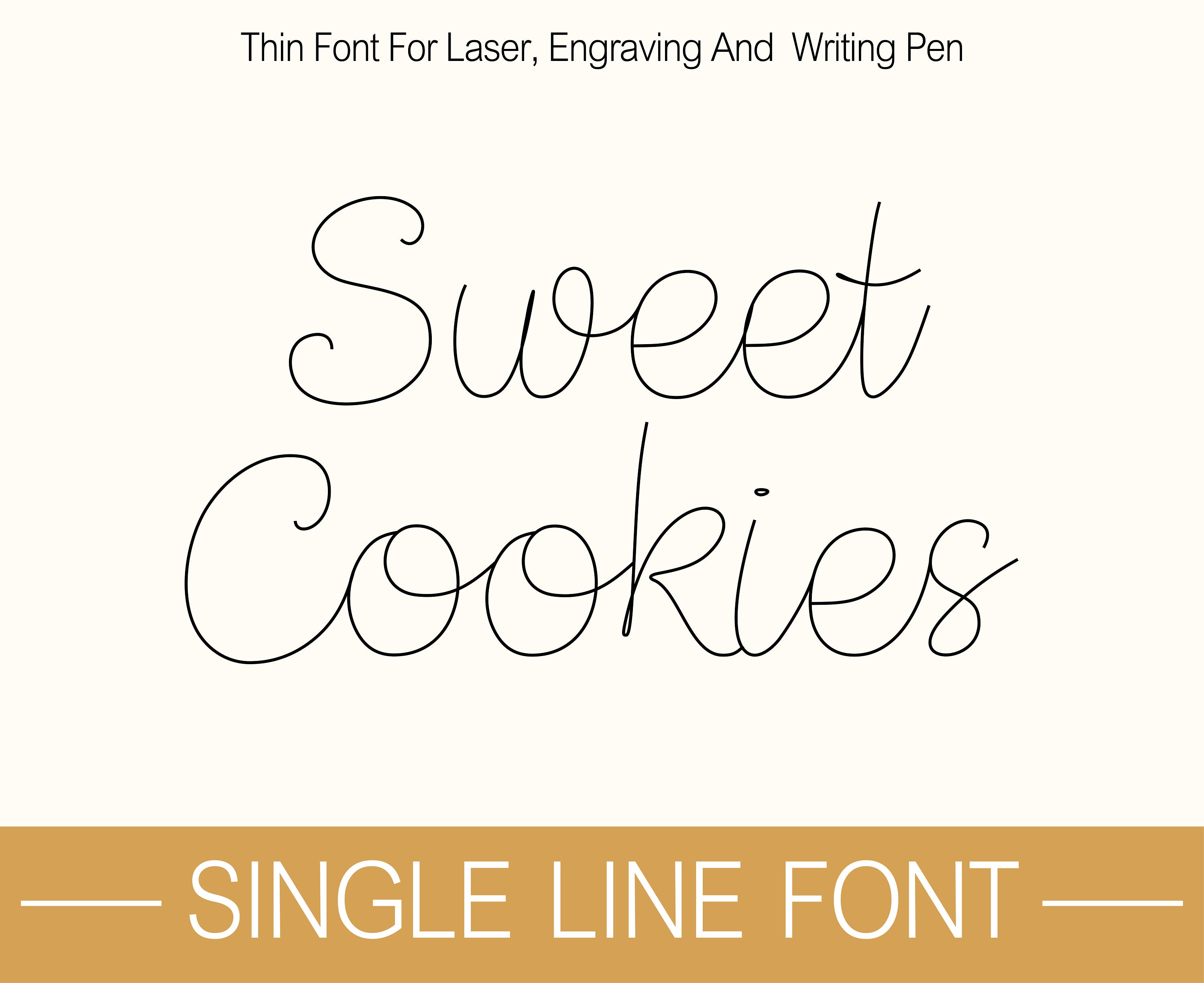 Single Line Font Engraving Font Single Stroke Font Stick Font Single ...