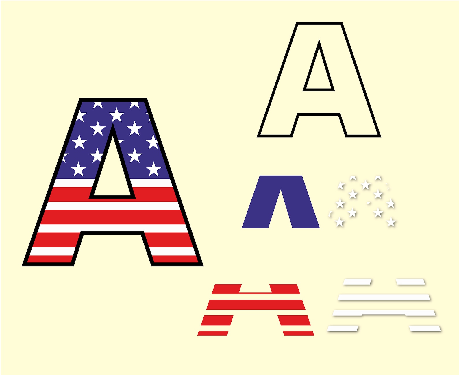USA Font American Flag Font USA Flag Font American Font Patriotic Font ...