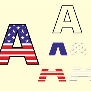 USA Font American Flag Font USA Flag Font American Font Patriotic Font ...