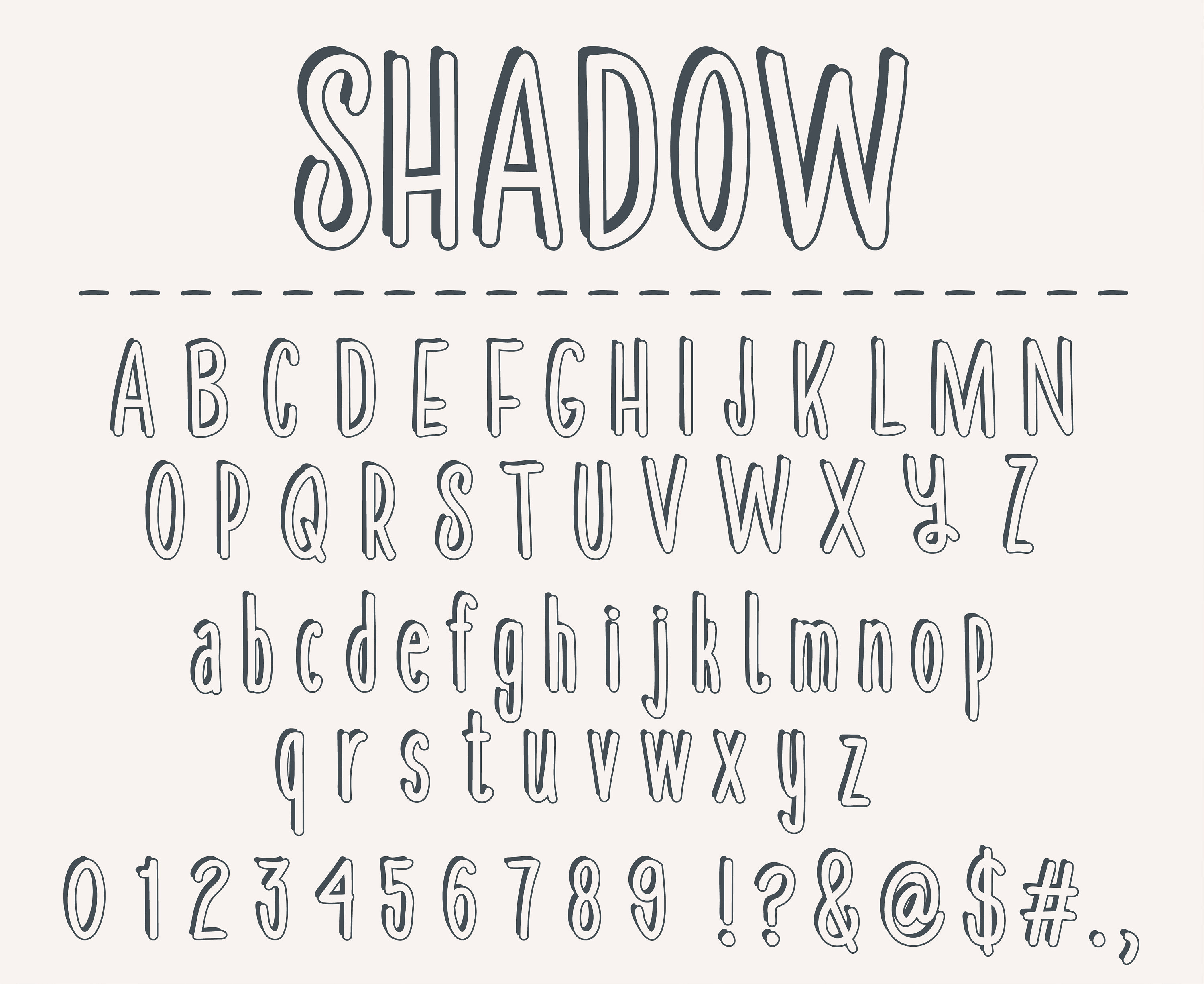 Shadow Font Svg