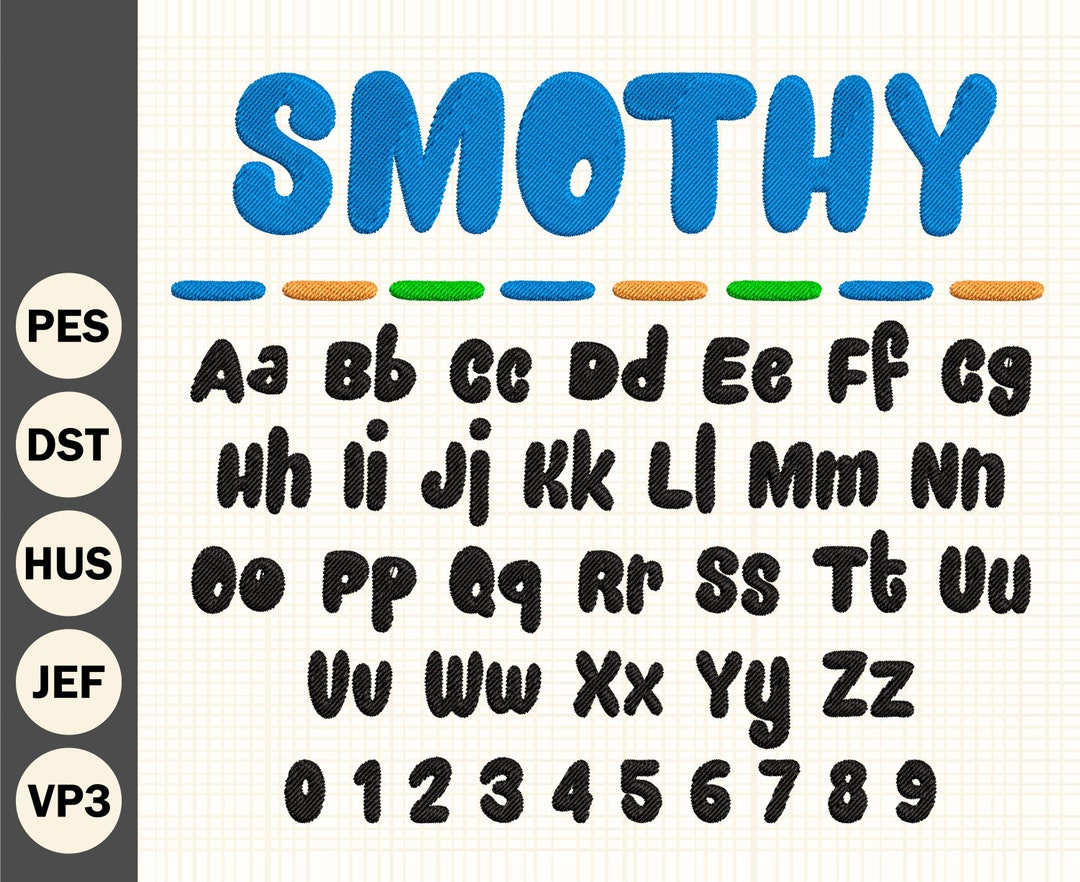 Embroidery Font Bubble Embroidery Bubble Letters Embroidery Font ...