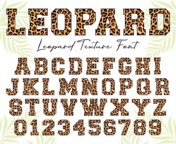 Leopard Font Animal Font Safari Font Leopard Print Font - Etsy