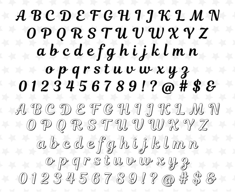Shadow Font Ttf Svg Png Shadow Letters Font Shadow Cursive - Etsy