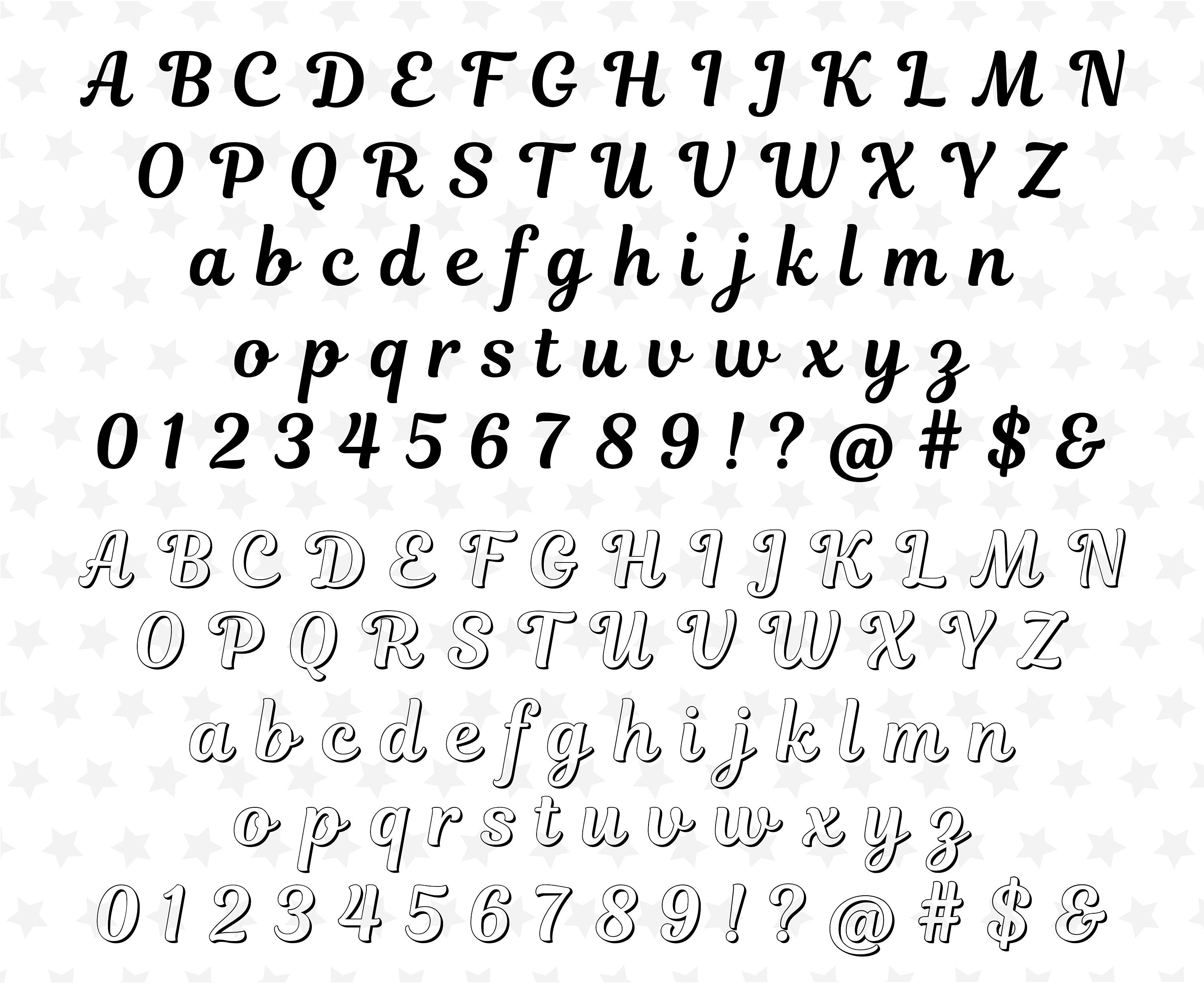 Shadow Font Ttf Svg Png Shadow Letters Font Shadow Cursive - Etsy UK