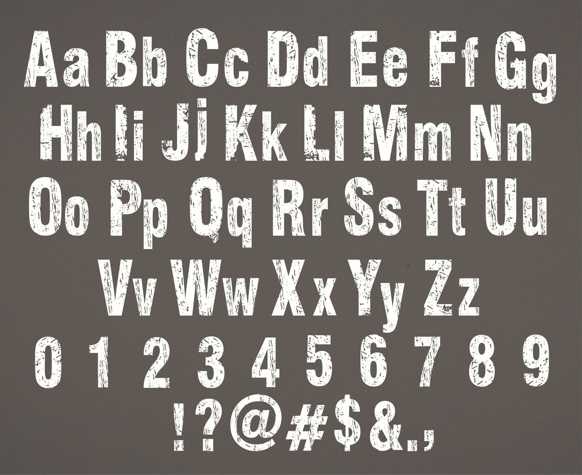 Distressed Font Grunge Font Distressed Monogram Font Grunge Lettering ...