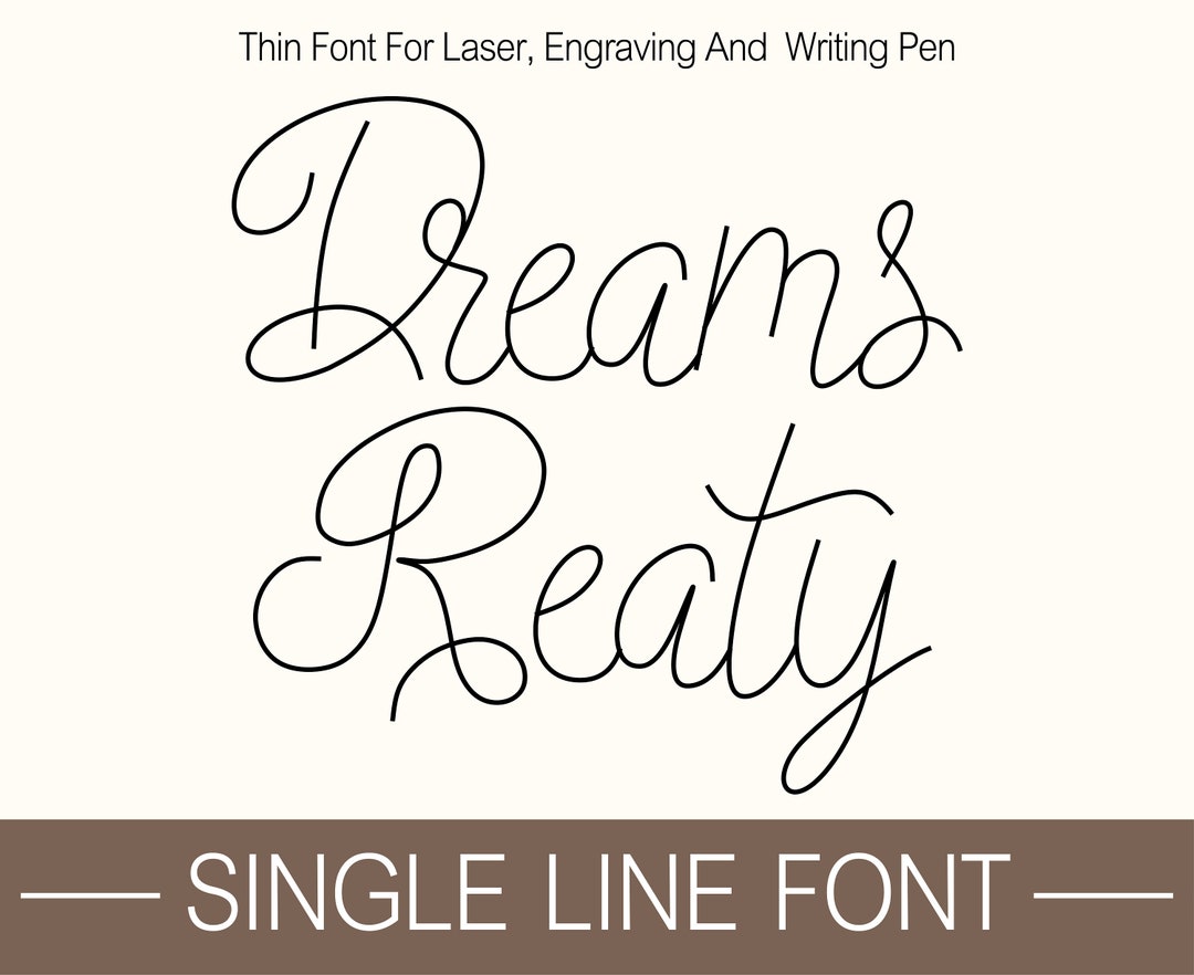 Single Line Font Font for Laser Engraving Font Single Stroke Font Stick ...
