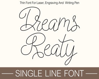 Single Line Font Cursive Engraving Font Single Stroke Font Stick Font ...
