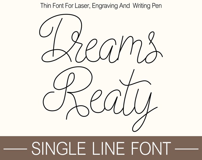 Single Line Font Cursive Engraving Font Single Stroke Font Stick Font ...