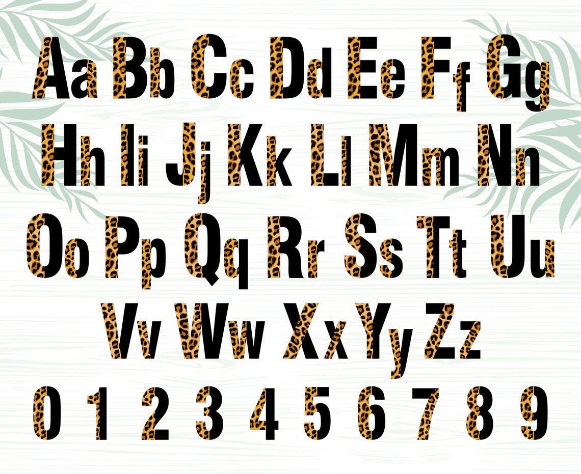 Leopard Font Animal Font Safari Font Leopard Print Font - Etsy