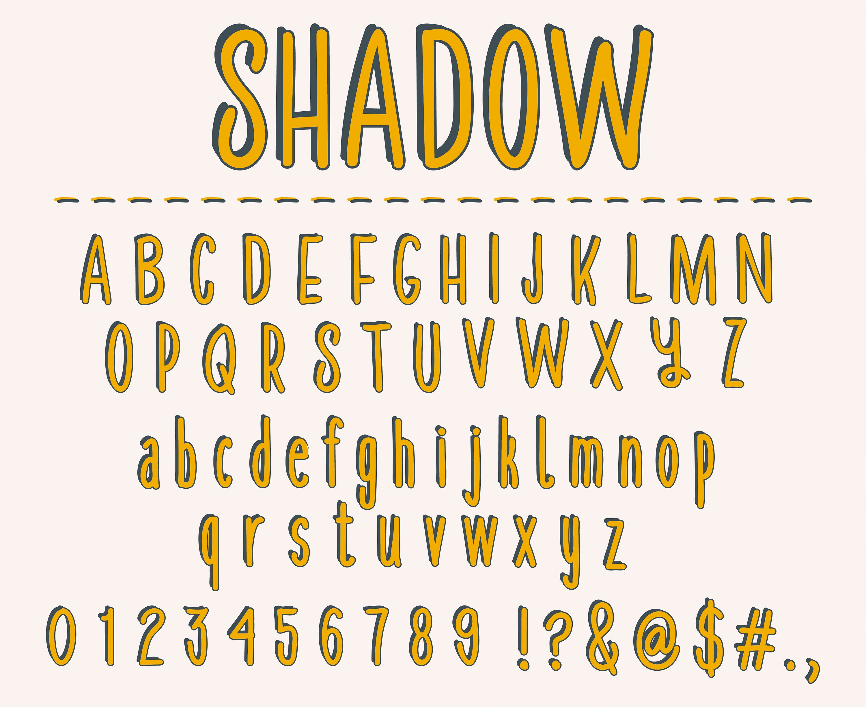 Shadow Font Ttf Svg Png Shadow Letters Font Shadow Cursive - Etsy UK