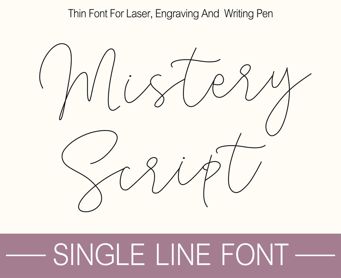 Single Line Font Font for Laser Engraving Font Single Stroke Font Stick ...