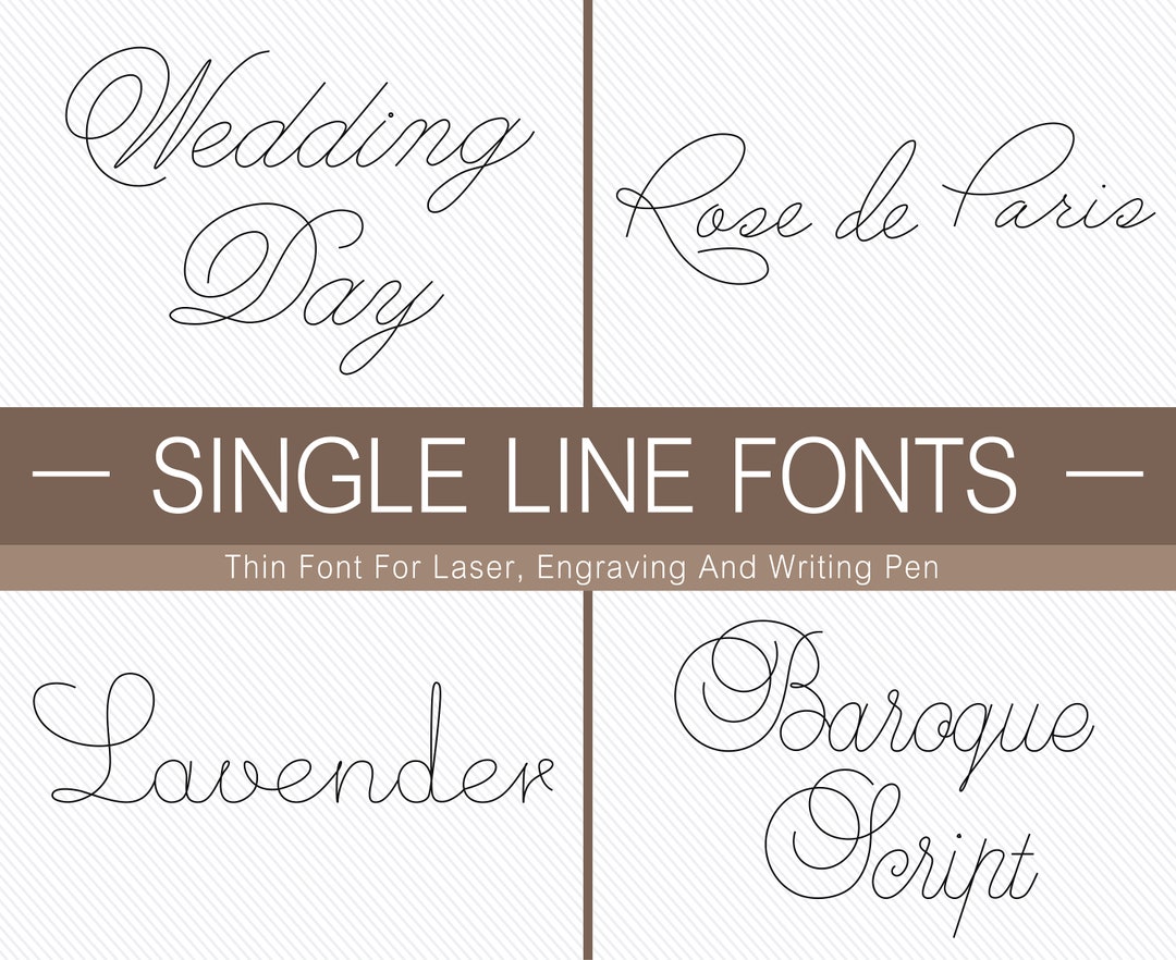 Single Line Font Engraving Font Single Stroke Font Stick Font Single Line Font for Cricut ...
