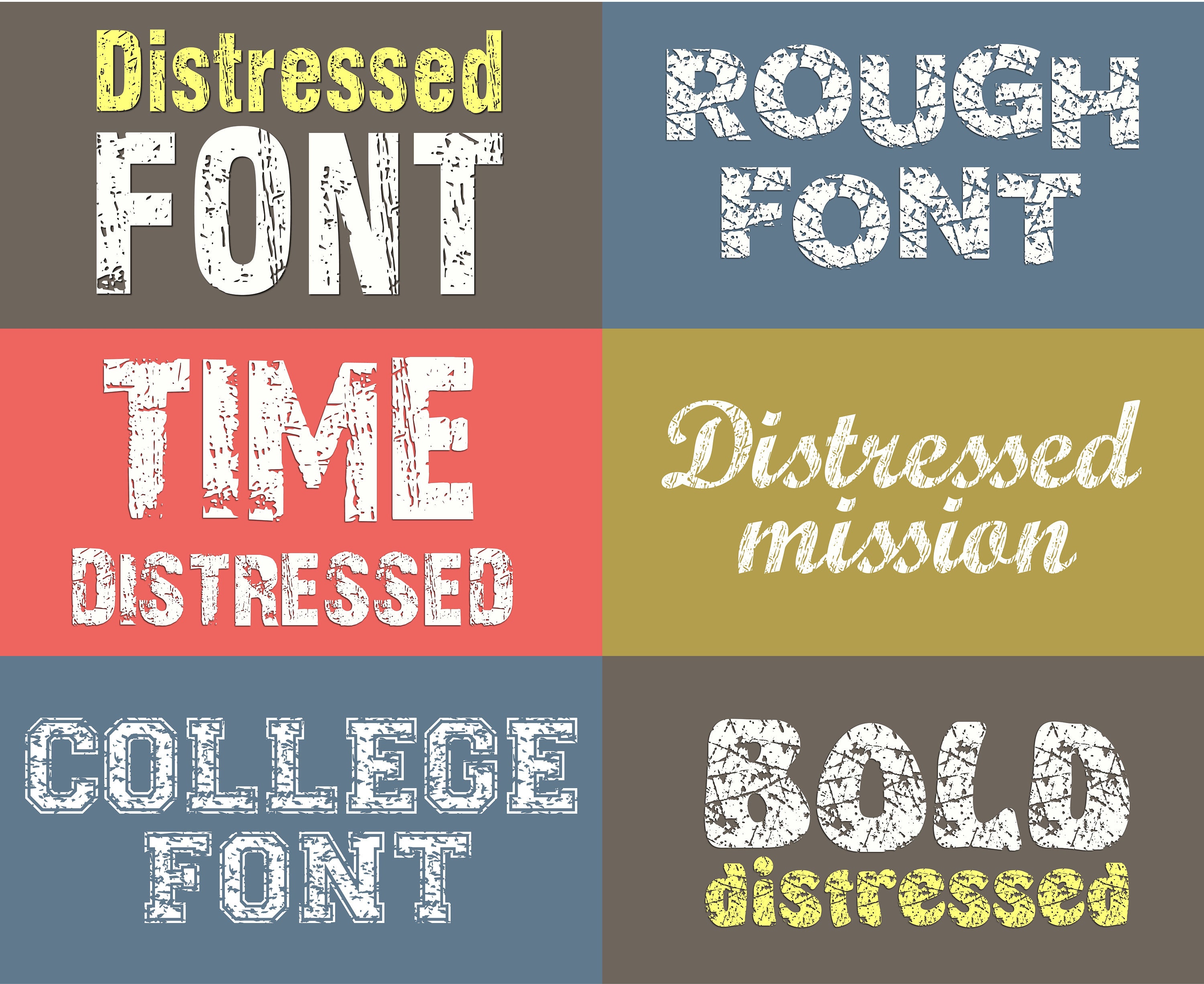 Bundle Distressed Font Grunge Font Varsity Distressed Monogram - Etsy