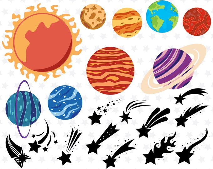 Planet Fandex SVG and PDF- Solar System SVG for Kids - Learning About ...